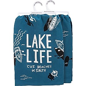 Primitives by Kathy Lake Life 'Cuz Beaches Be Salty Decorative Kitchen Towel