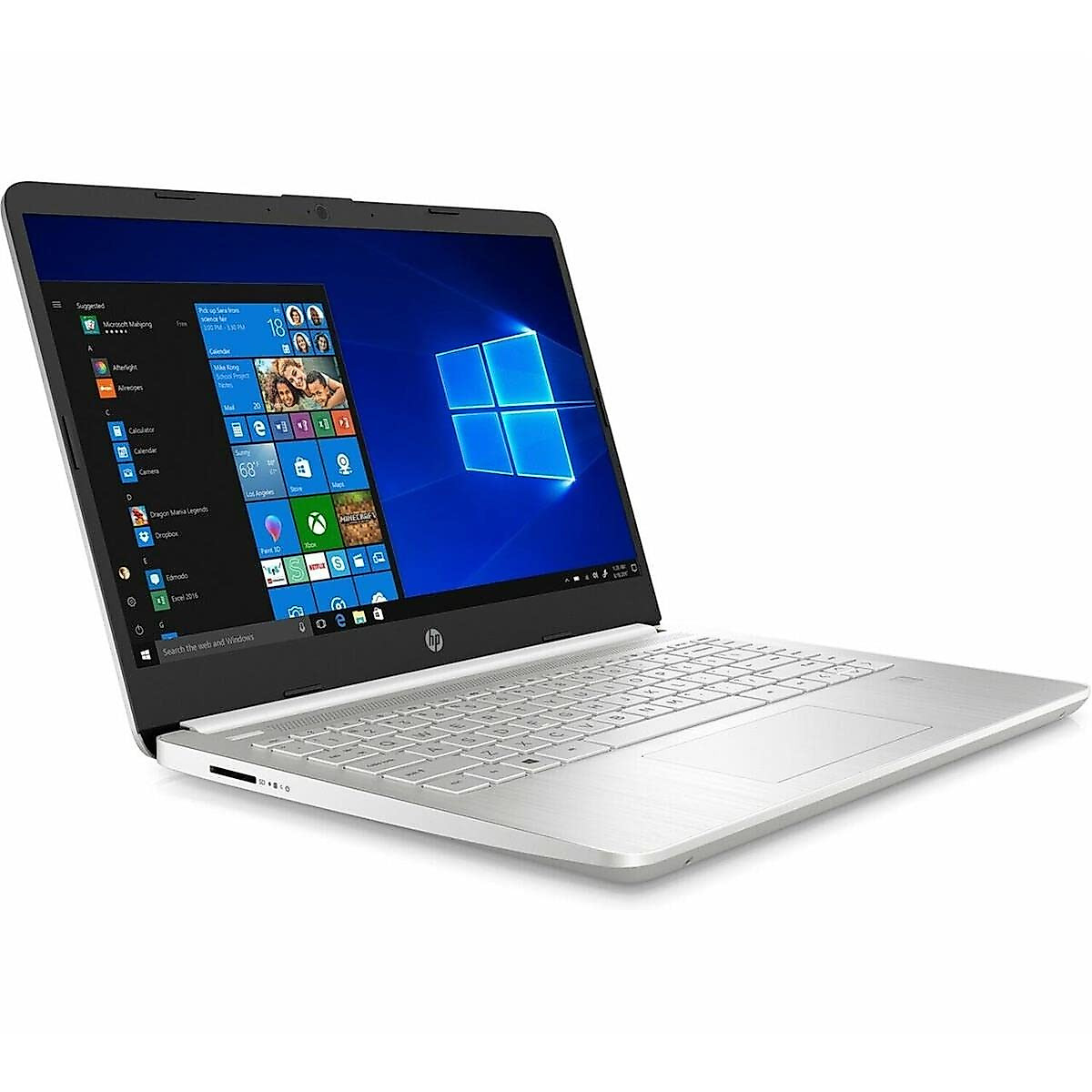 HP 14-dq2038ms 14" HD Touchscreen Notebook Computer, Intel Core i3-1115G4 3.0GHz, 8GB RAM, 256GB SSD, Window 10 Home S Mode, Free Upgrade to Windows 11, Natural Silver