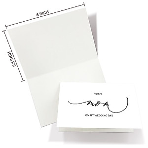 Nchigedy To My Mom On My Wedding Day Card, Wedding Day Card for Mother, Thank You Card to Mother On Wedding Day