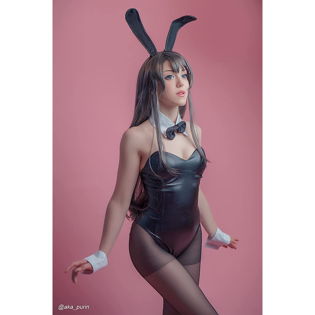 CR ROLECOS Bunny Costume Women Bunny Girl Senpai Cosplay One Piece Bodysuit Suit Sakurajima Mai Outfit Halloween M
