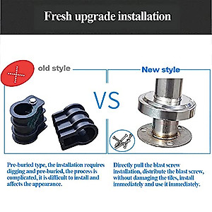 BTZHY Swimming Pool Handrails Easy-to-Install Handrails 304 Stainless Steel Reinforced Base Spas Stair Handrails for Garden Backyard Pools(1pcs)