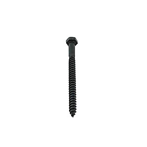 Renovators Supply Manufacturing Lag Bolts 4 in. Black Zinc Plated Steel Lag Screws with Hexagonal Head Pack of 10