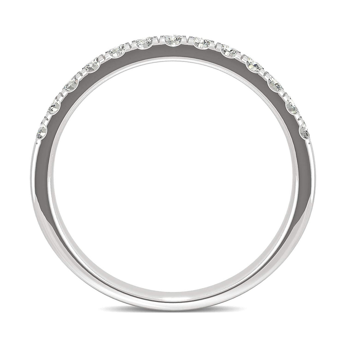 14K White Gold Forever One 1.8mm Round Moissanite Wedding Band-size 7 0.29cttw DEW by Charles & Colvard