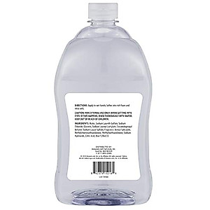 Amazon Brand - Solimo Gentle & Mild Clear Liquid Hand Soap Refill, Triclosan-free, Fresh Floral Scent, 56 fl oz (Pack of 1)