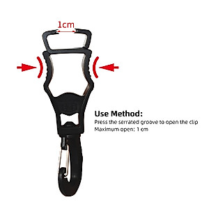 Seibertron Patented Glove Clips, Work Gloves Grabber Holder Clip to Pants, 2 Pieces Black