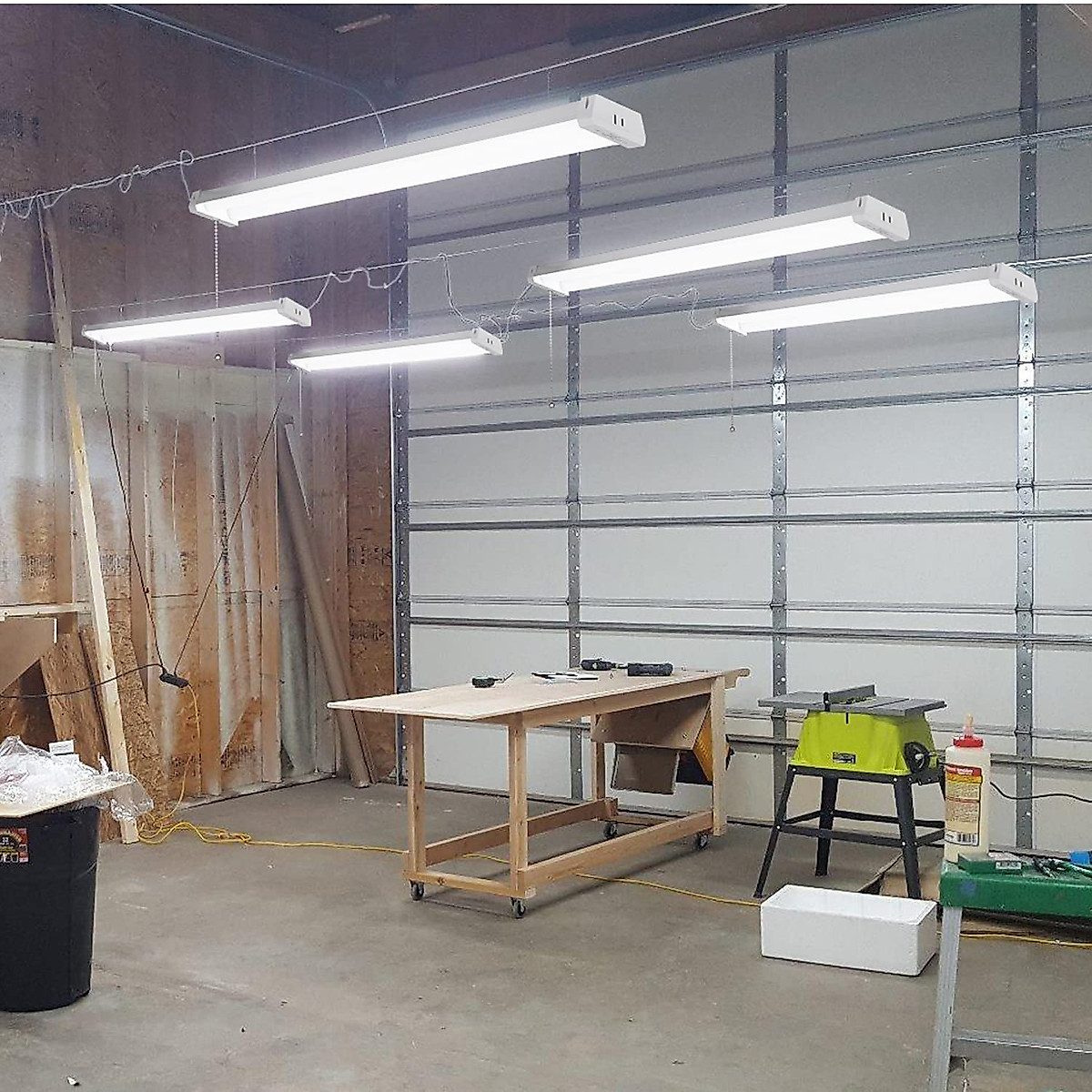 ZJOJO Linkable Led Shop Light 10 Pack LED Shop Light 4FT 42w [280w Equivalent] 5000lm, 6000-6500k Daylight White, Led Shop Lights for Garage Led Super Bright,Hassle-Free Installation