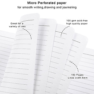 Huamxe Spiral Journal Notebook, Marble Hardcover Lined Journal for Women, Medium 6 x 8.4 in, 160 Pages Thick Paper, Cute A5 College Ruled Notebooks for Journaling Writing Work Office School, Pink