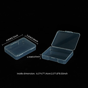 zjztian Mini Small Plastic Containers, Clear Storage Containers, Small Plastic Box,Containers Box for Collecting Small Items, Beads, Jewelry, Business Cards, parts, Crafts (2.71x2.08x0.67-24pack)