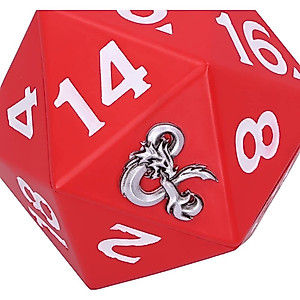Nemesis Now Dungeons & Dragons D20 Dice Storage Box, 13.5cm, Resin, Red, Officially Licensed D&D Merchandise, D20 20 Sided Dice Box, Cast in The Finest Resin, Expertly Hand-Painted
