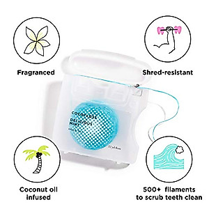 COCOFLOSS Coconut-Oil Infused Woven Dental Floss | Strawberry | Dentist-Designed | Vegan and Cruelty-Free | 6 Month Supply (32 Yds x 3 Units)