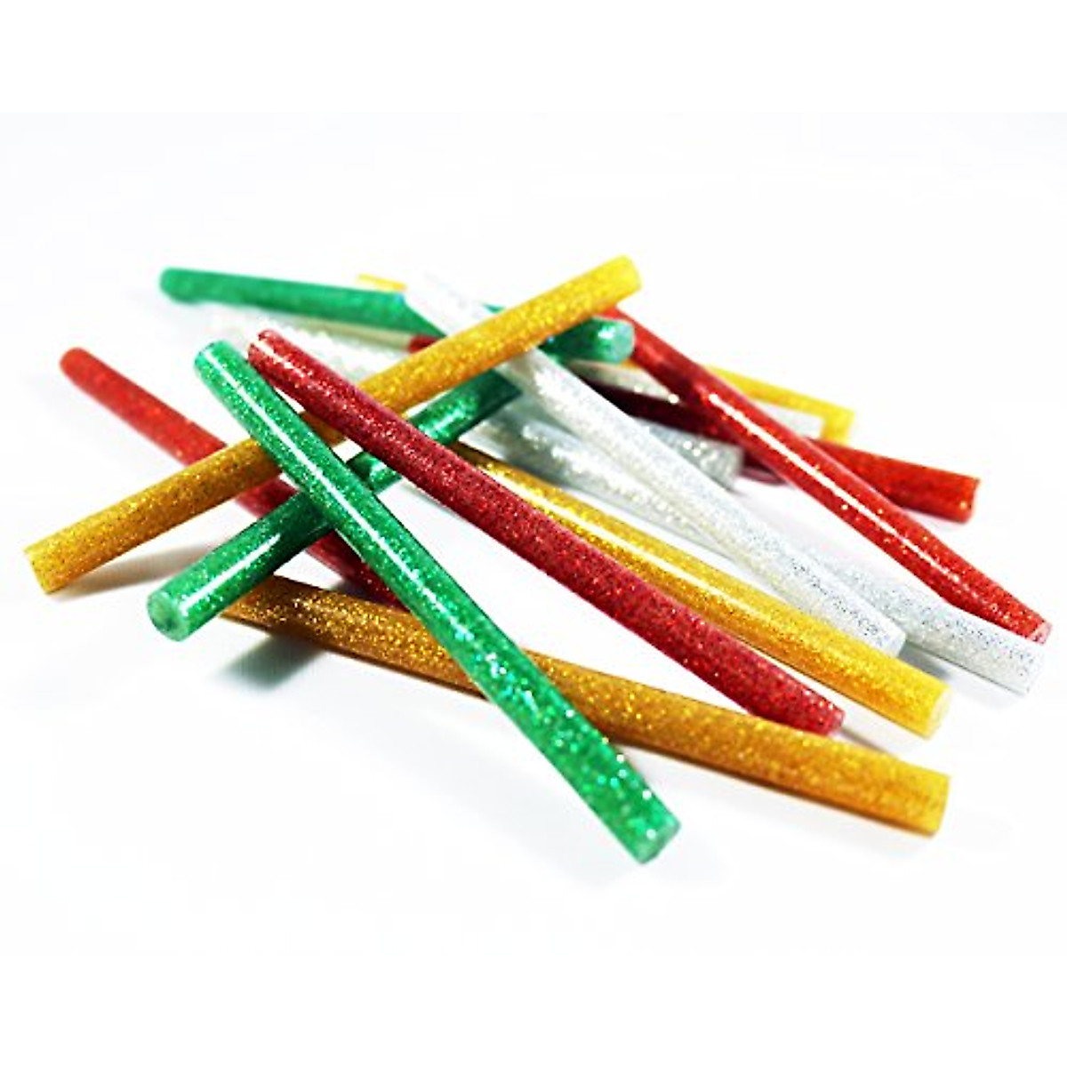 Crafters Square Mini Glue Sticks - Glitter - Red, Green, Gold, Silver - 15 sticks in package