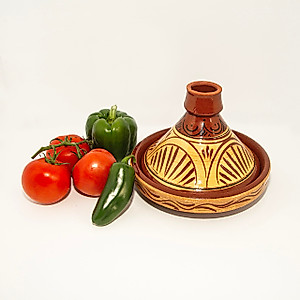 Numidia Hand Made and Hand Painted Tagine Pot | Moroccan Ceramic Pots For Cooking and Stew Casserole Slow Cooker (Medium, Royal Desert Mystic)