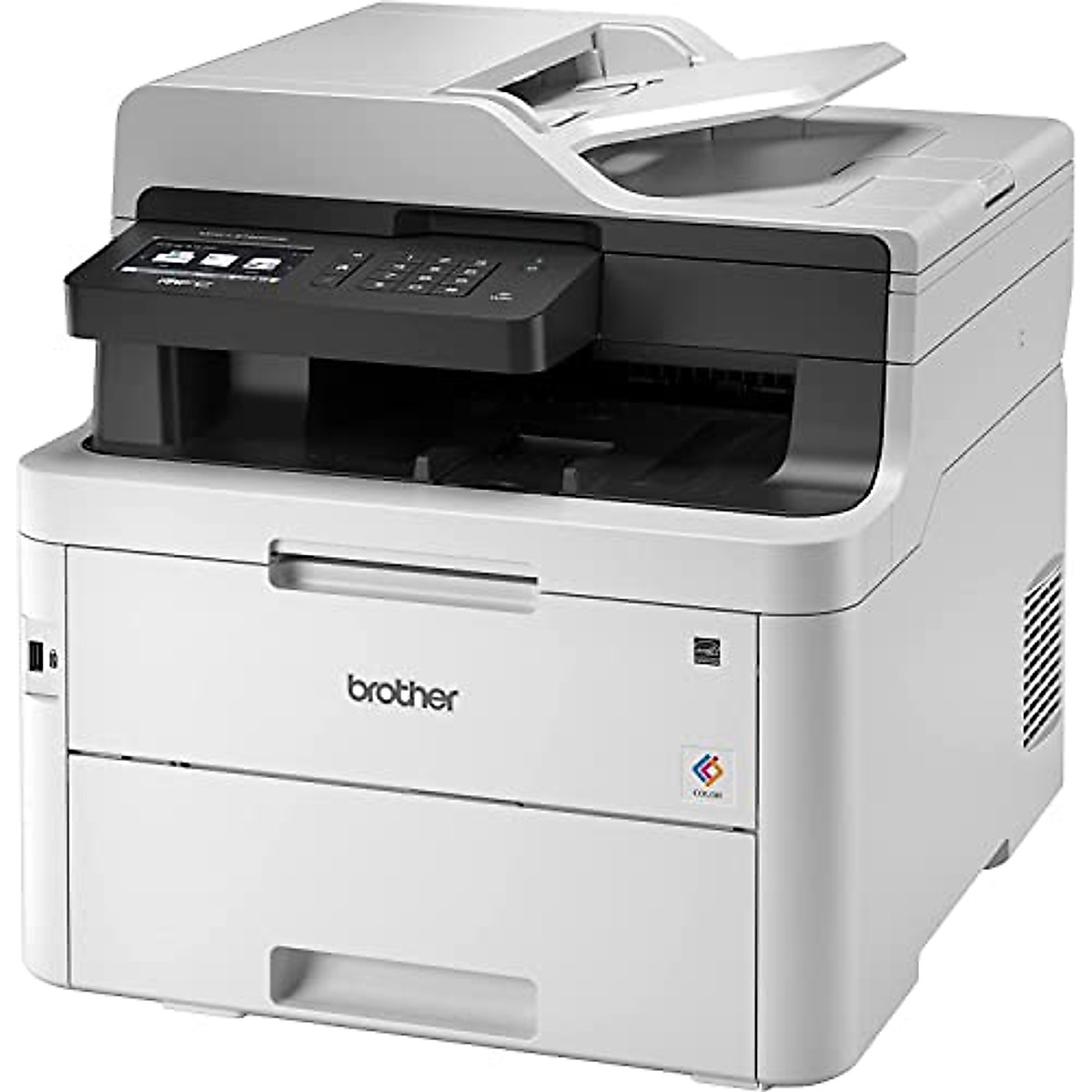 Brother Color MFC-L3750CDW All-in-One Digital Wireless Laser Printer - Print Copy Scan Fax - 24 ppm, 600 x 2400 dpi, Auto 2-Sided Printing, 50-Sheet ADF, 3.7" TFT Touchscreen LCD, Ethernet, BROAGE