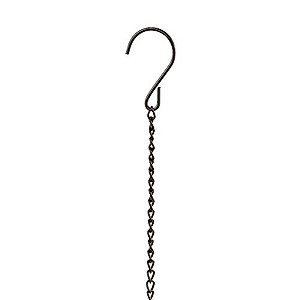 Alpine Corporation QTT391SLR-TM Solar Hanger w/White LED Light, 12", Black