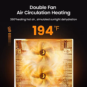 COLZER Food Dehydrator 12 Stainless Steel Trays, Food Dryer for Fruit, Meat, Beef, Jerky, Herbs, with Adjustable Timer and Temperature Control