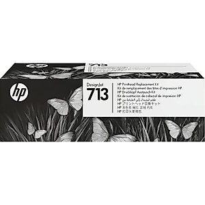 HP 713 DesignJet Printhead Replacement Kit (3ED58A) for DesignJet T650, T630, T230, T210 & Studio Plotter Printers Black