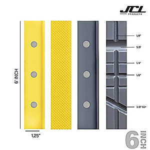 JCL Soft Vise Jaws, 6 inch vice jaw pads (2 pack), including 1 set grooved and 1 set flat, Use on any Metal Bench Vise to safely clamp flat, round or irregular shapes objects