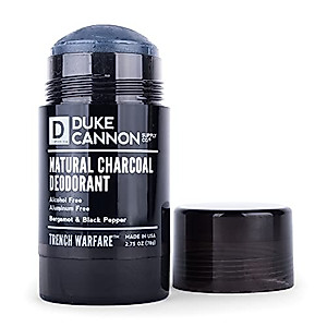 Duke Cannon Supply Co. Natural Deodorant for Men - Odor Protection, Activated Charcoal, Aluminum & Alcohol Free - Bergamont & Black Pepper, 2.75 oz