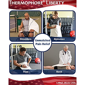 Assembled in The USA- Thermophore Liberty Plus - Moist Heating pad for Arthritis, Back, Neck, Shoulder Pain and Cramps Relief - Electric with auto Shut Off, Large 14" x 27"