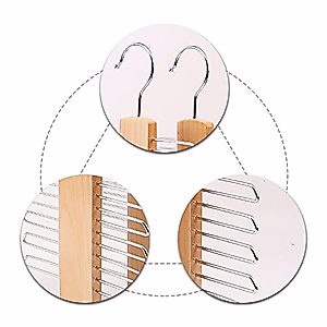 Tie Hanger Wooden Tie Rack Rotable Tie Holder for Home Office Dormitory Hotel Clothing Store