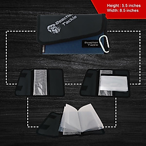 Reaction Tackle Fishing Tackle Organizer Case | Soft Bait Binder | Keep Soft Plastic Baits and Tackle Organized | Removable Storage Pockets Small Bait Binder- Blue