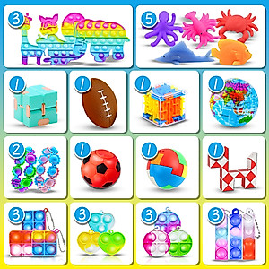 84Pcs Party Favors for Kids,Fidget Toys Pack,Bulk Toys for Kids Party Favors,Goodie Bag Stuffers,Carnival Prizes,Treasure Box, Filler Stuffers Toys