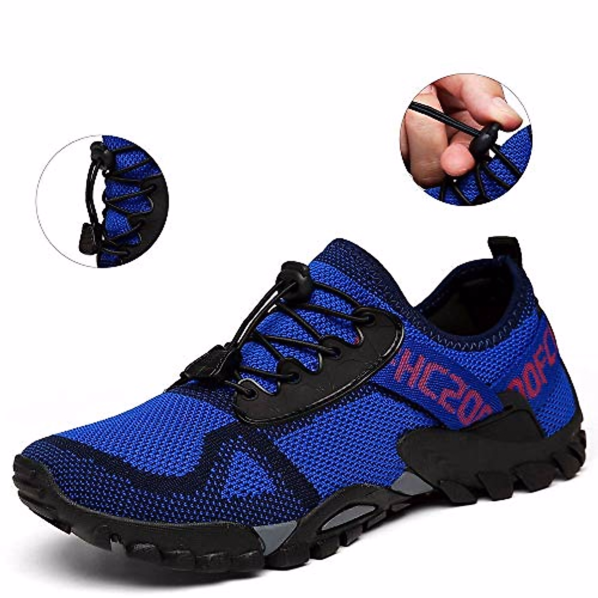 ABAO Hiking Shoes Men Women Outdoor Sports Shoes Non-Slip Breathable Sneakers Low Top Walking Shoes for Outdoor Trailing Trekking Walking Climbing Travel Lightweight Blue 8 Women/6.5 Men