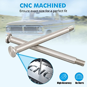 NICECNC Door Hinge Pin & Bushing Repair Kit Compatible with Ford Truck F100 F150 F250 F350 1973-1979, Bronco 1978-1979