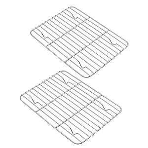Aspire Cooling Rack 2 Pack - 8.5" x 6.5", Stainless Steel Baking Racks for Cooking Baking Roasting Grilling