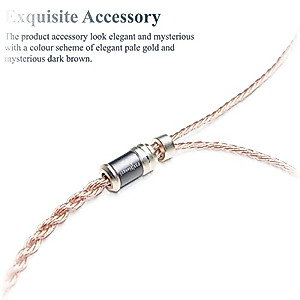 FSIjiangyi 19 Core OFC Copper Braid Earphone Cable IE200 Cable IE300 Cable for Sennheiser IE200 IE300 IE600 IE900 Replacement Cable (3.5mm Plug)