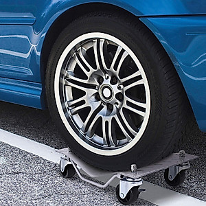 Goplus 4 PCS 4 X 3 Set Wheel Dollies Dolly Tire Skates Vehicle Car Auto Repair Moving Diamond, Gray