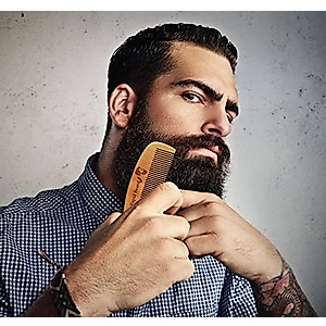 Beard Grooming & Trimming Kit for Men Care - Beard Brush, Beard Comb, Unscented Beard Oil Leave in Conditioner, Mustache & Beard Balm Butter Wax Growth, Styling Scissors - Stocking Stuffers Gift set