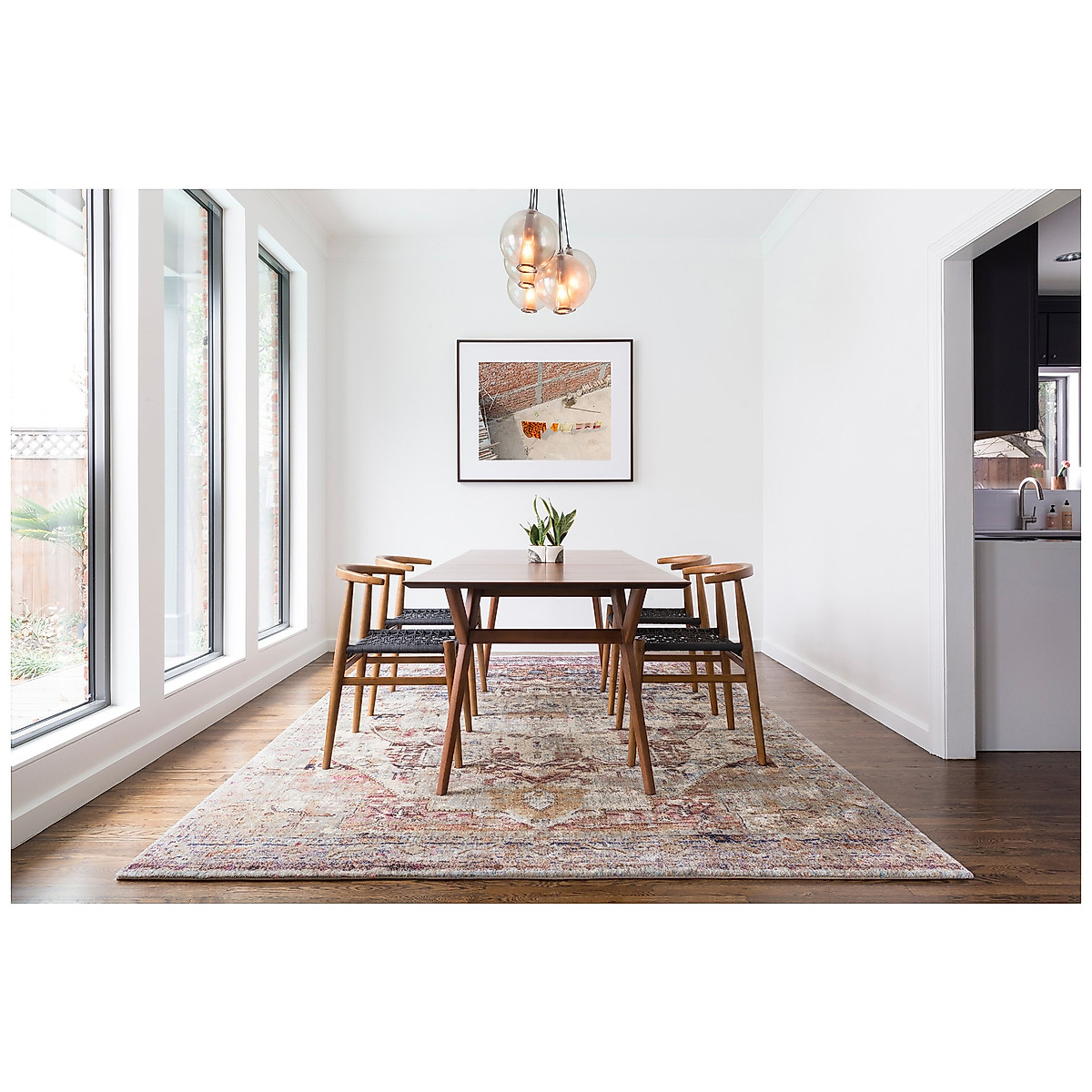 Loloi Anastasia Rug Slate & Multi 5'-3" x 7'-8" Area Rug– Ornate & Traditional Designed Area Rugs for Living Room, Bedroom, Entryway & Hallway, No Shed High Traffic Area Home Decor Rug