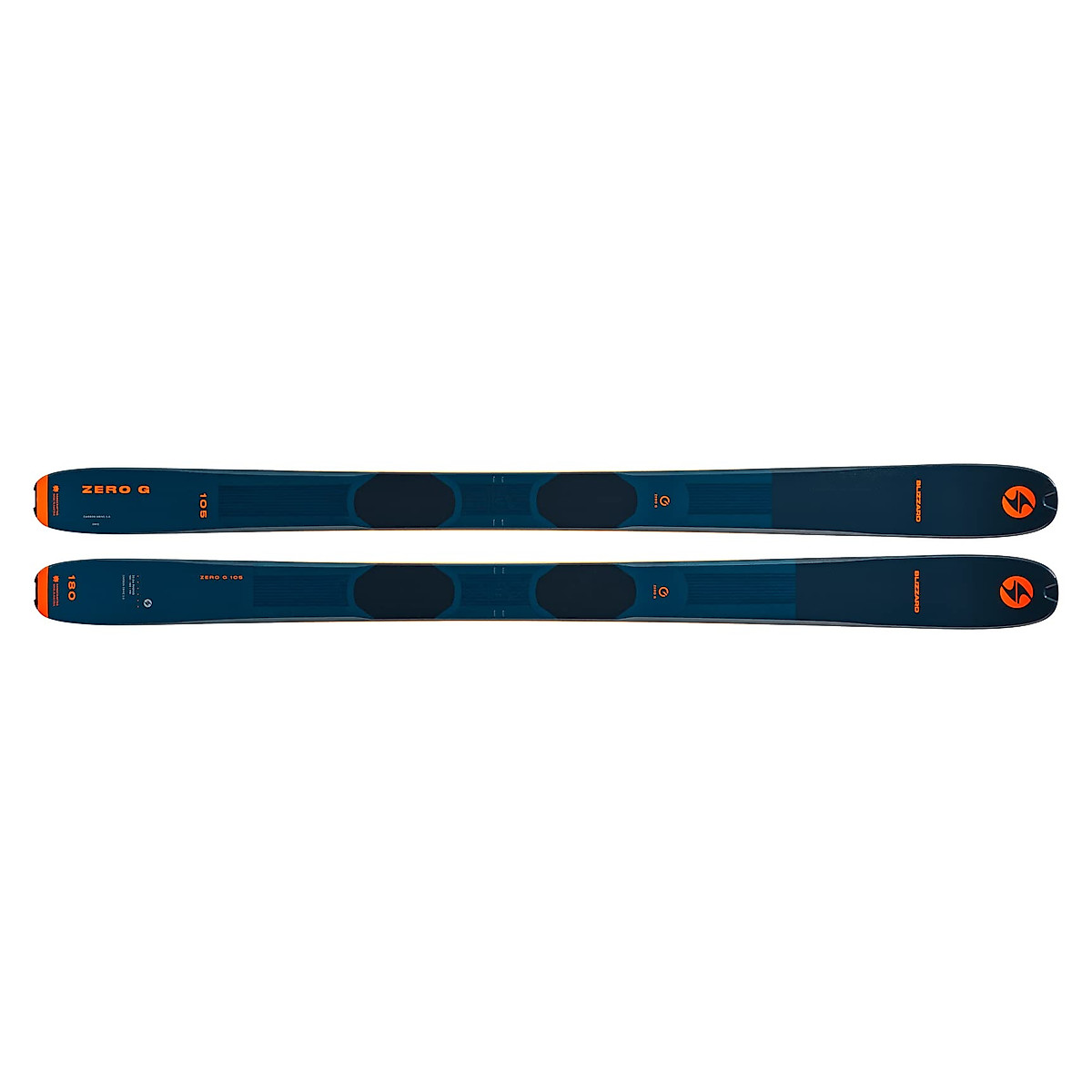 Blizzard Unisex 8A226800001 Zero G 105 Backcountry Touring Lightweight Blue/Orange Ski (Bindings Not Included), Size 172
