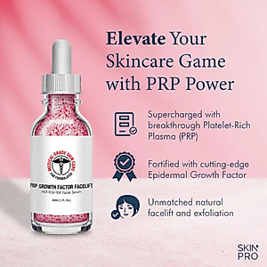 Skin Pro Skin Care Epidermal Serum for Face - PRP Facelift - IGF, EGF Serum - Serum for Face, Face Care, HGF Serum, Platelet-Rich Plasma Deep Anti-Wrinkle Serum with Jojoba Beads