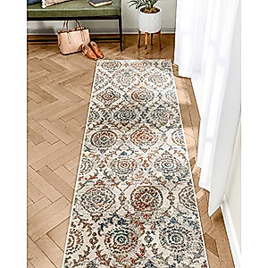 Well Woven Gideon Ivory Vintage Trellis Runner Rug (2'7" x 9'10")