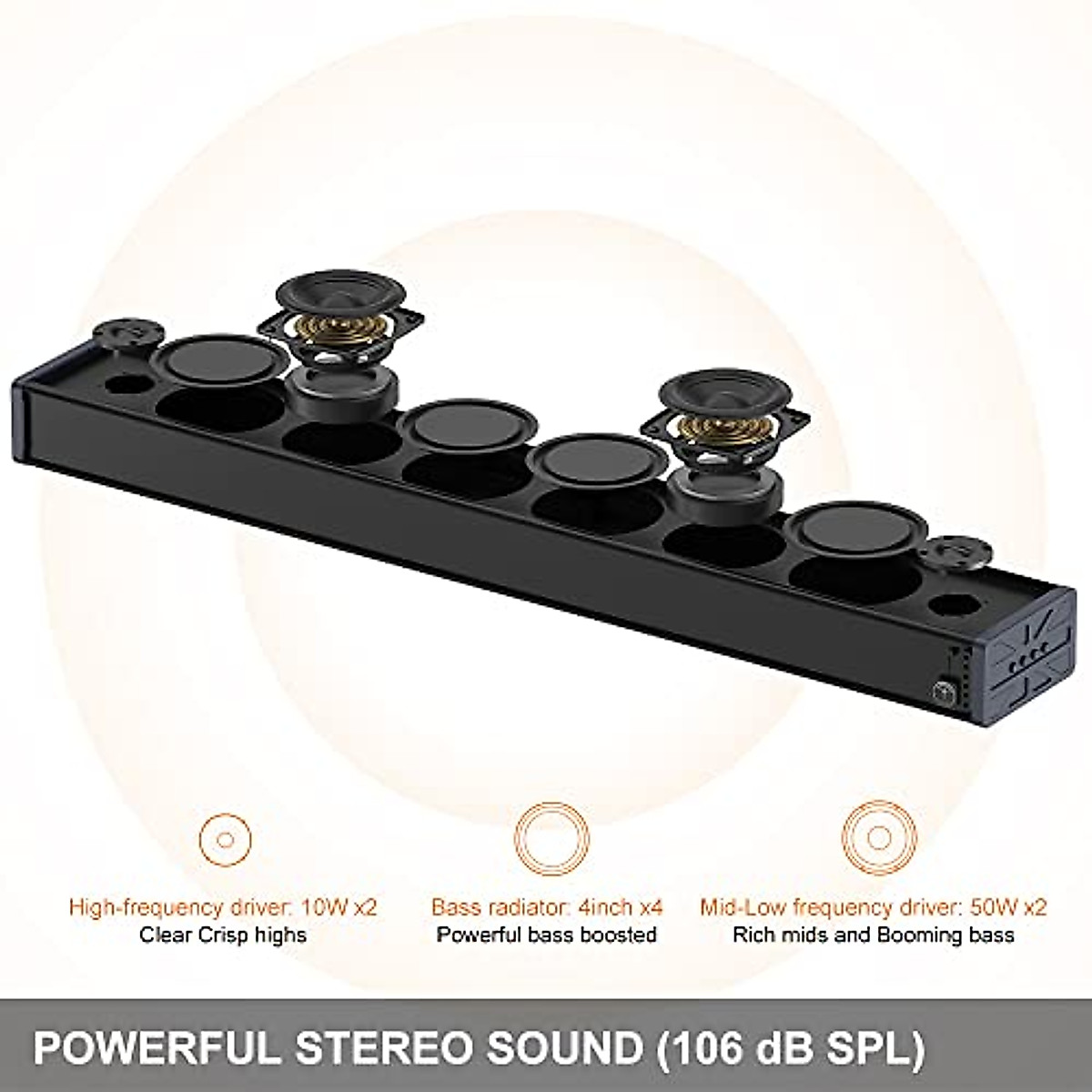 ABRAMTEK E800 Projector Speaker, Ultra-Low Latency, Black