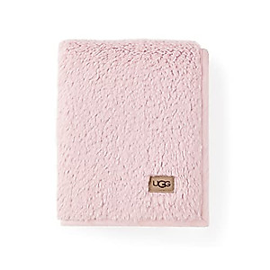 UGG 25110 Blakely Baby Blanket Comfy Cozy Machine Washable Luxury Throw Blankets for Newborn Babies Plush Sherpa Blankie Soft Gentle on Skin, 41 x 31-Inch, Pink Shell