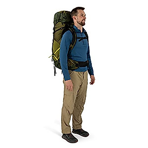 Osprey Atmos AG LT 50L Men's Backpacking Backpack, Scenic Valley/Green Peppercorn, L/XL