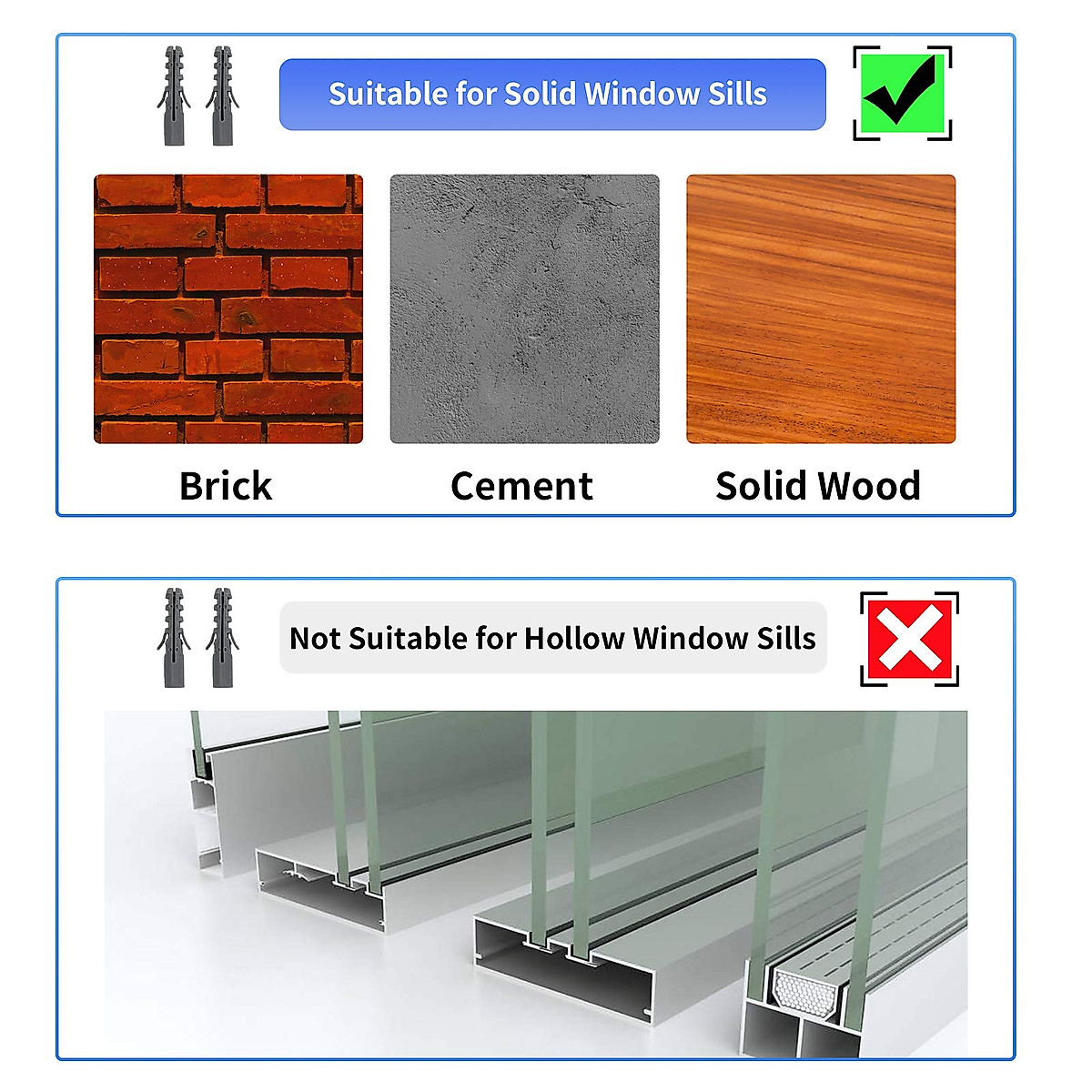 JEACENT AC Window Air Conditioner Support Bracket Light Duty, Up to 85 lbs