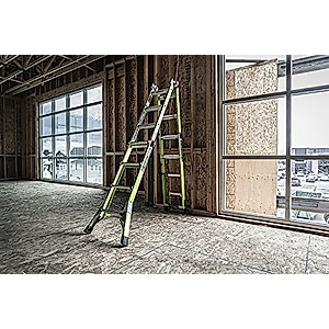 Little Giant Ladder Systems Conquest 2.0 All-Terrain, M17, 17ft, Multi-Position Ladder with Adjustable Outriggers, Fiberglass, Type 1A, 300 lbs Weight Rating, (17107-001)