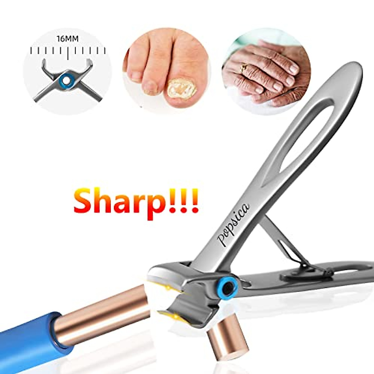 Thick Nail Clippers, Toe Nail Clippers for Thick Nail Toenail Ingrown Podiatrist for Men Adult Seniors