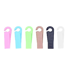 NUOBESTY 6pcs Rubber Door Stoppers Anti-Pinch Door Plugs Door Protective Wedge Door Holder for Home Hotel (Colorful)