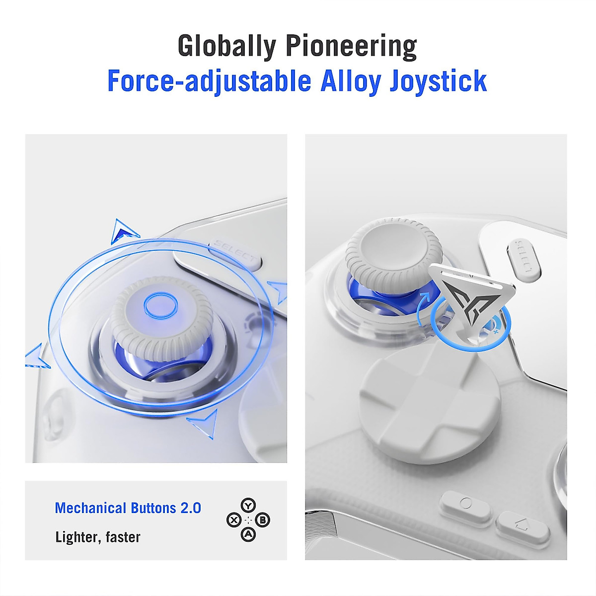 FLYDIGI APEX 4 Wireless PC Controller Forceflex Joystick Forceadapt Trigger 1000Hz Report Rate Full-Color LCD Display 1500mAh Battery Stereo Vibration PC/NS/TV/Android/Laptop