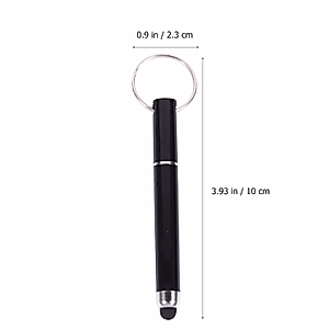 Tofficu 24 Pcs Touch Screen Ballpoint Pen Key Carabiner Stylus Pen Keychain Screen Stylus Pen Black Drawing Pens Ball Point Pens Black Drawing Pen Key Chain Portable Plastic Digital Tablet