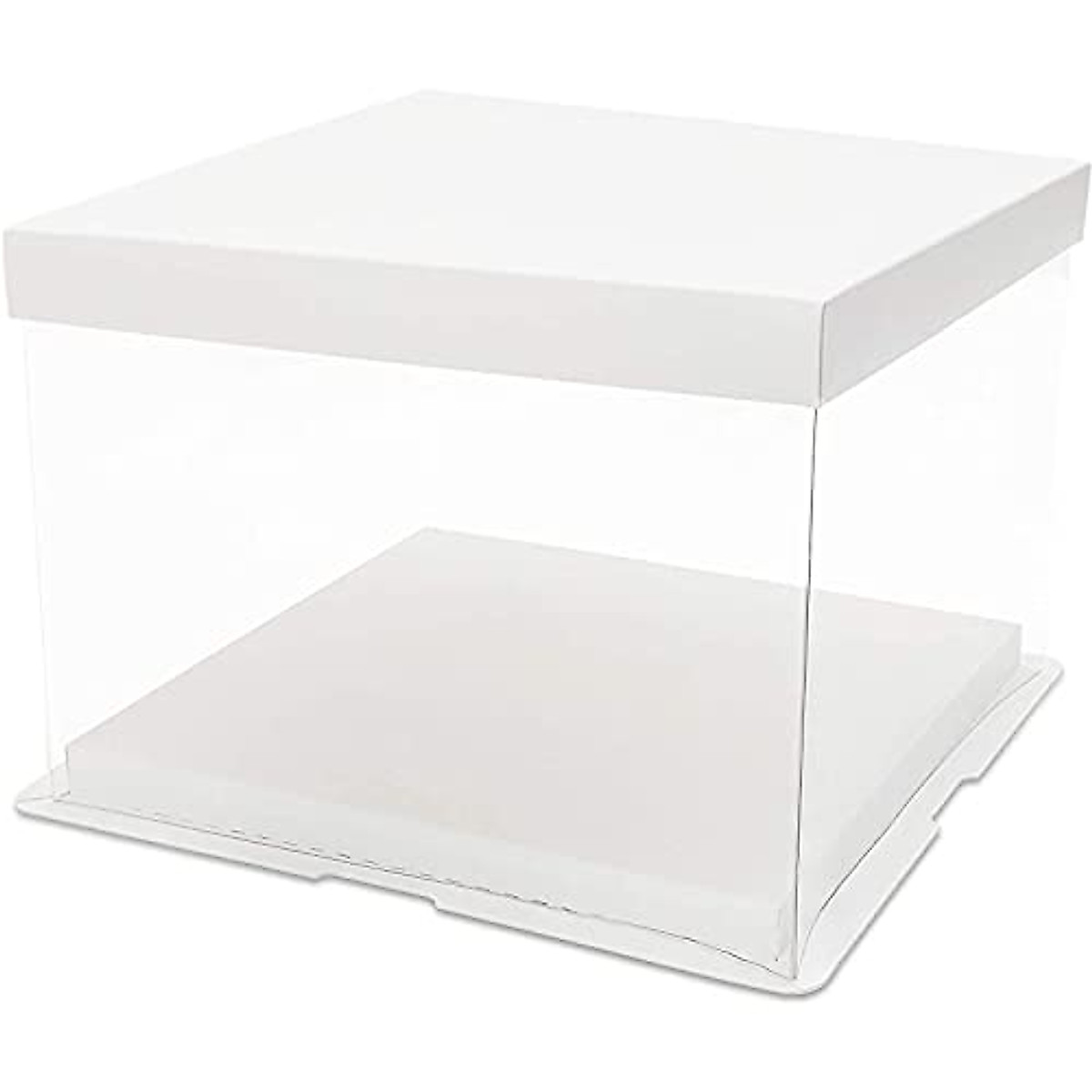 Juvale Clear Plastic Cake Box Carrier Packing with Lids for 6 Inch Cakes (6 Pack)