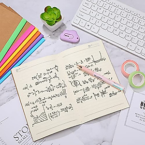 60 Packs A5 Kraft Notebooks, Rainbow Composition Journal Notebook, Kraft Lined Notebooks, Rainbow Spine Journal with 60 Pages 30 Sheets for School Students Kids Office Home Use, 8.3 X 5.5 Inches