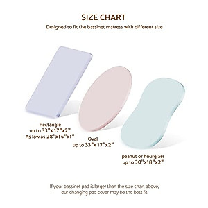 Muslin Bassinet Sheet for Baby Girl Boy, Muslin Cotton Fitted for Oval Hourglass and Rectangular Bassinet Mattress Pad, Stylish Boho Bassinet Sheets Baby Nursery, 2 Pack (Sunshine& Brown)