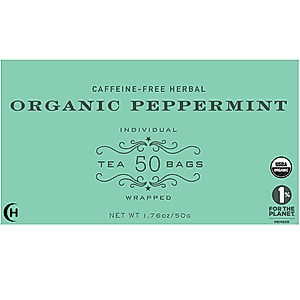 Harney & Sons Organic Peppermint Tea 1.76oz/50g (50 Tea Bags)