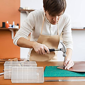 WYOMER 4 Pack 6-Grids Plastic Fishing Tackle Bait Hooks Storage Box Mascara Brushes Container Plastic Storage Organizer Container for Crafts, Beads Earrings